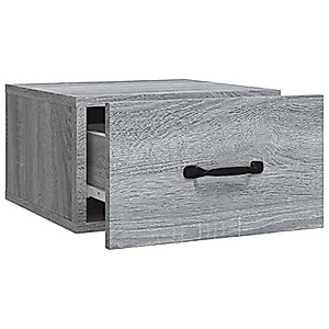 YAFF Wall-Mounted Bedside Cabinets 2 pcs 13.8"x13.8"x7.9" Gray Sonoma