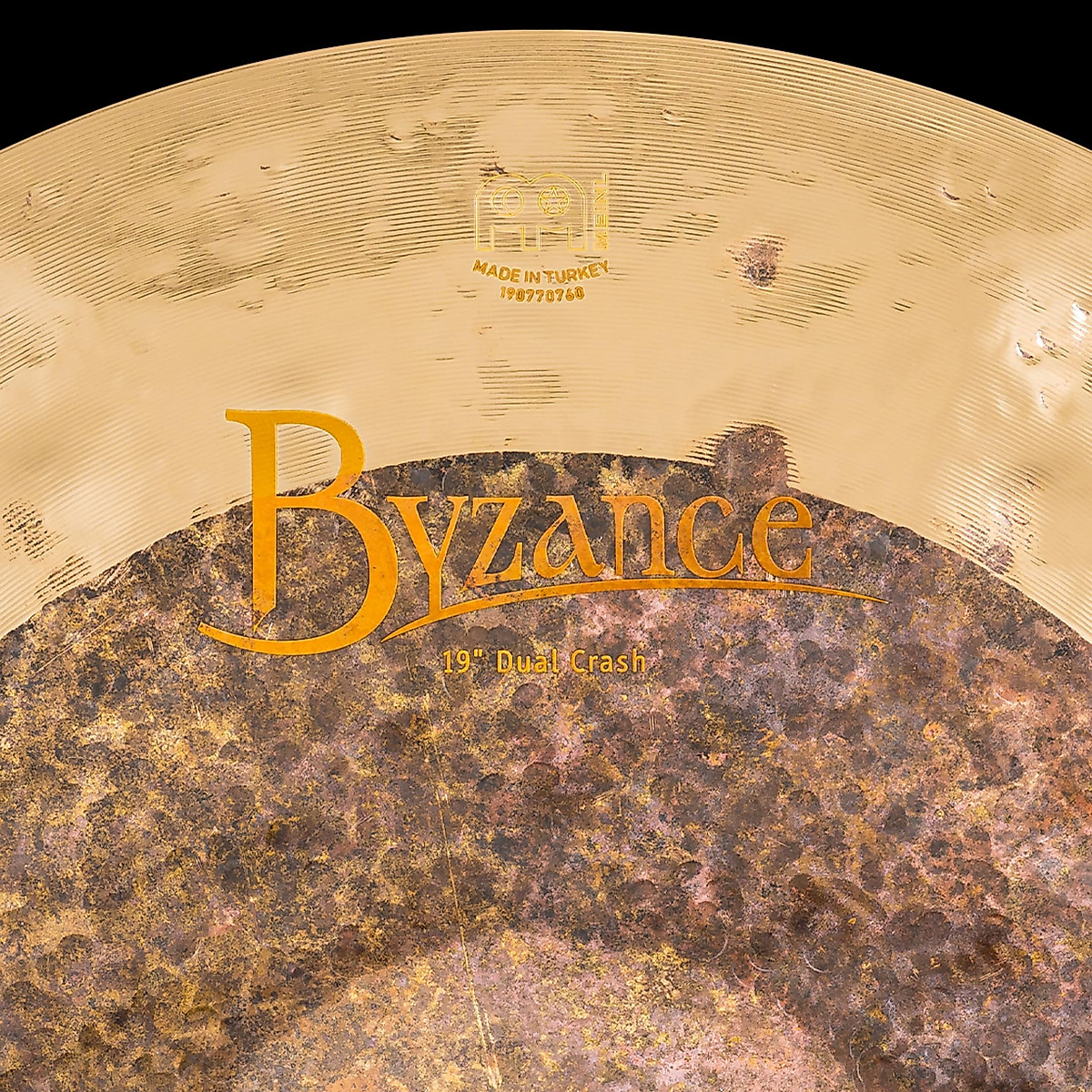 Meinl Cymbals Byzance 19" Dual Crash — Made in Turkey — Hand Hammered B20 Bronze, 2-Year Warranty (B19DUC)