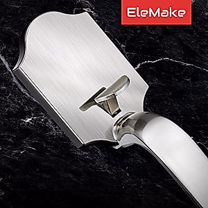 Front Door Handleset Entry Door Handle Set with Cove Knob for Right and Left Handed Sided Doors, Interior and Exterior Entrance Passage Lock, Satin Nickel