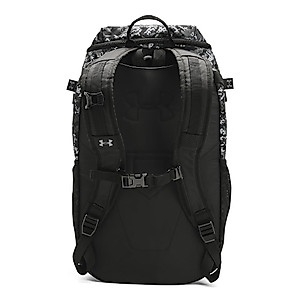 Under Armour Utility Baseball Backpack Print, (002) Black / / Metallic Gold, One Size Fits All