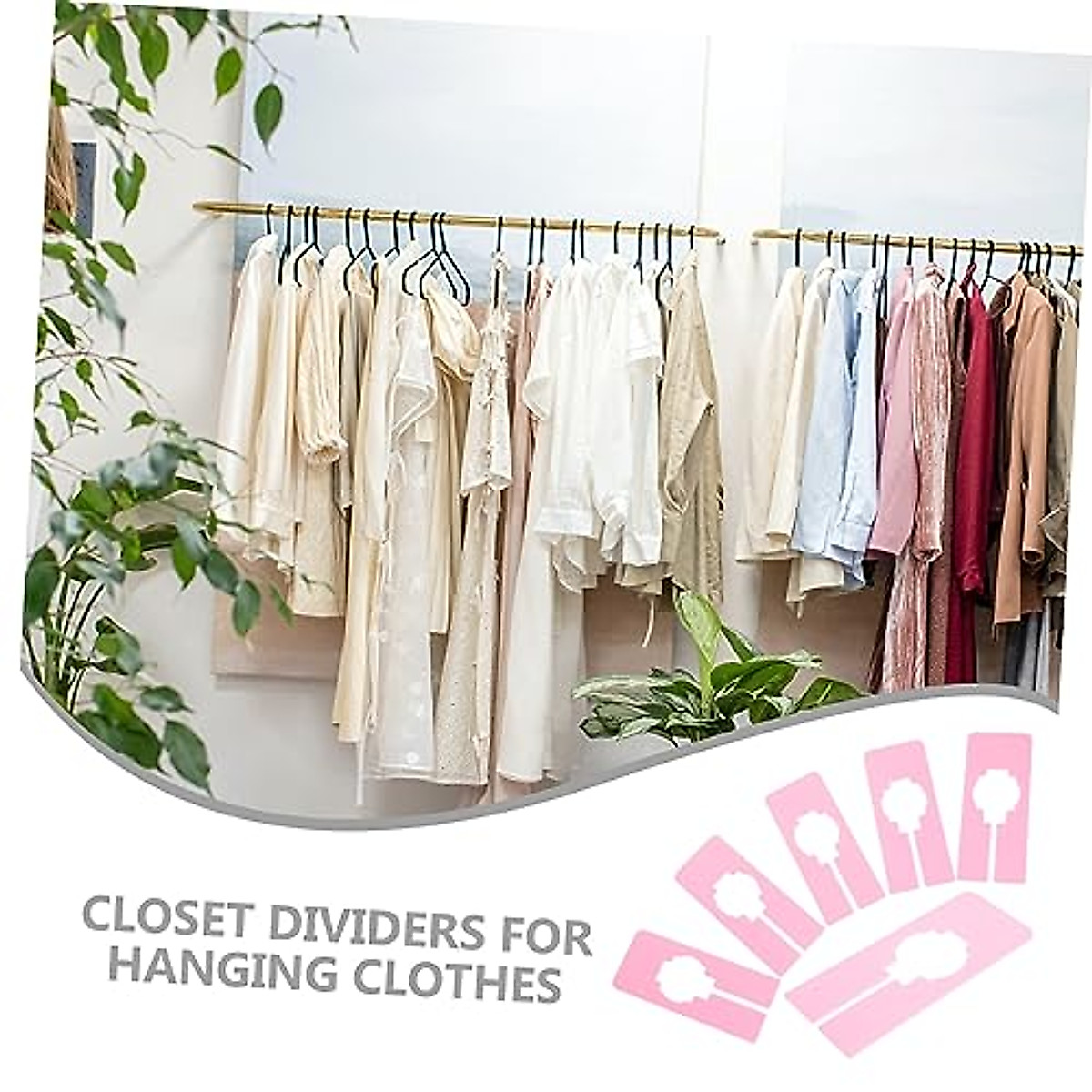 Didiseaon 10PCS Closet Clothing Size Dividers Hanger Dividers for Organizing Clothes Size Markers for Clothing Rack and Closet Storage