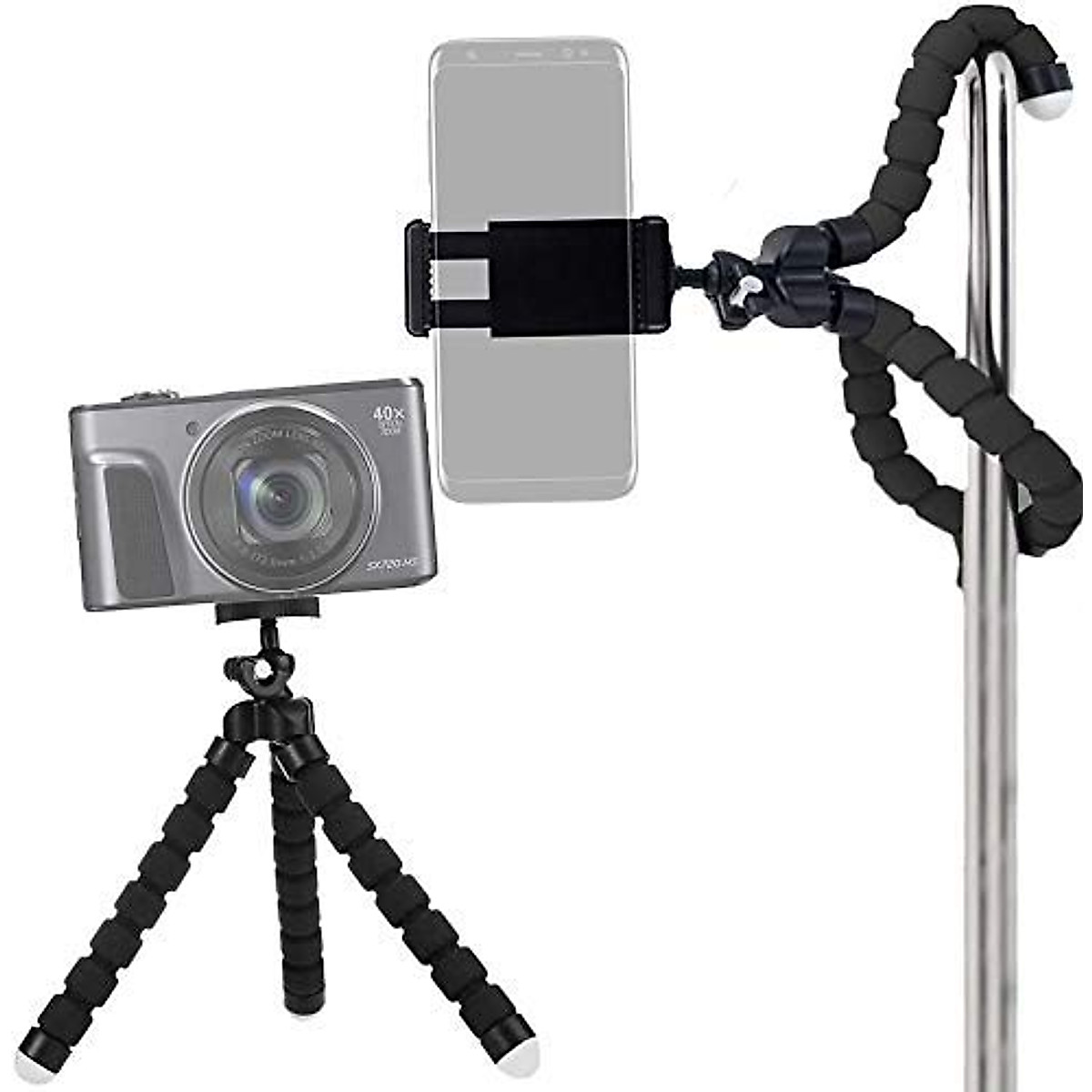 GearFend 6.5” Flexible Universal Tripod, Smartphone Tripod Mount Compatible with All Smartphones Plus Microfiber Cloth