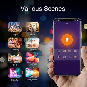 Ghome Smart Light Bulbs, A19 E26 Color Changing Led Bulb Works with Alexa, Google Home, App & Voice Control, 2.4Ghz WiFi Only, 800 Lumens, Dimmable RGB Warm White 2700K Smart Home Lighting, 6 Pack