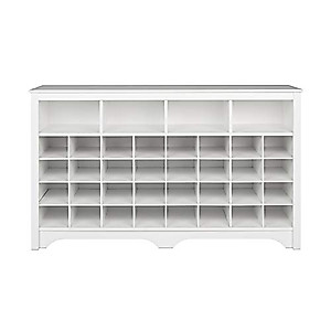 60 inch Shoe Cubby Console , White