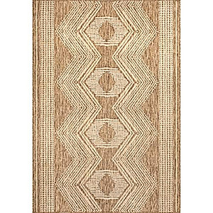 NuLOOM Ranya Tribal Indoor/Outdoor Area Rug, 5' x 8', Light Brown