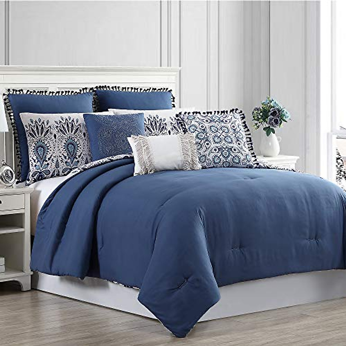 Amrapur Overseas Kira 8-Piece Embellished Comforter Set King/California King