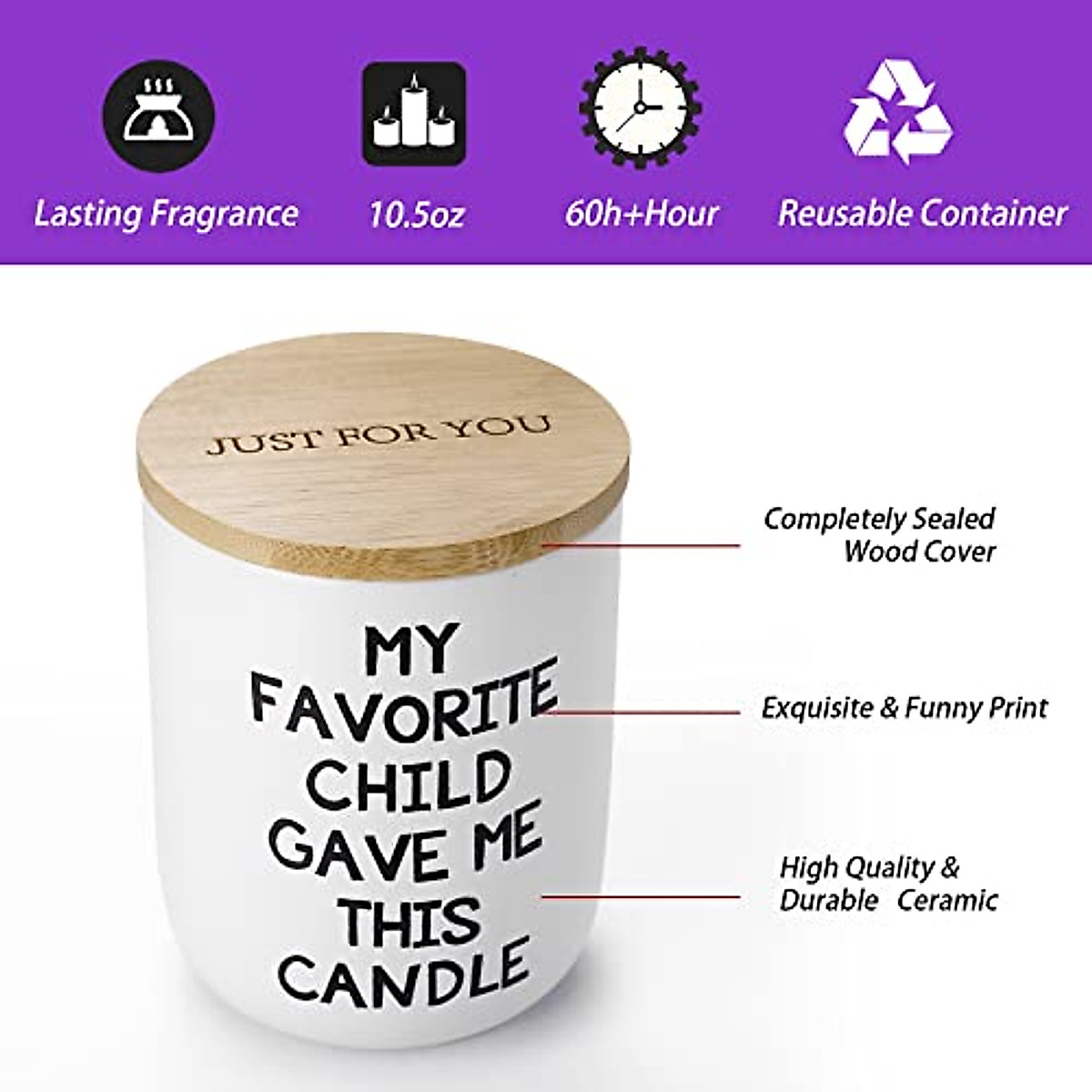 Gifts for Mom,Gifts for Dad from Daughter Son,Birthday Gifts,Christmas Day Gifts,Thanksgiving Gifts,Funny Candle Jars,Lavender Candle