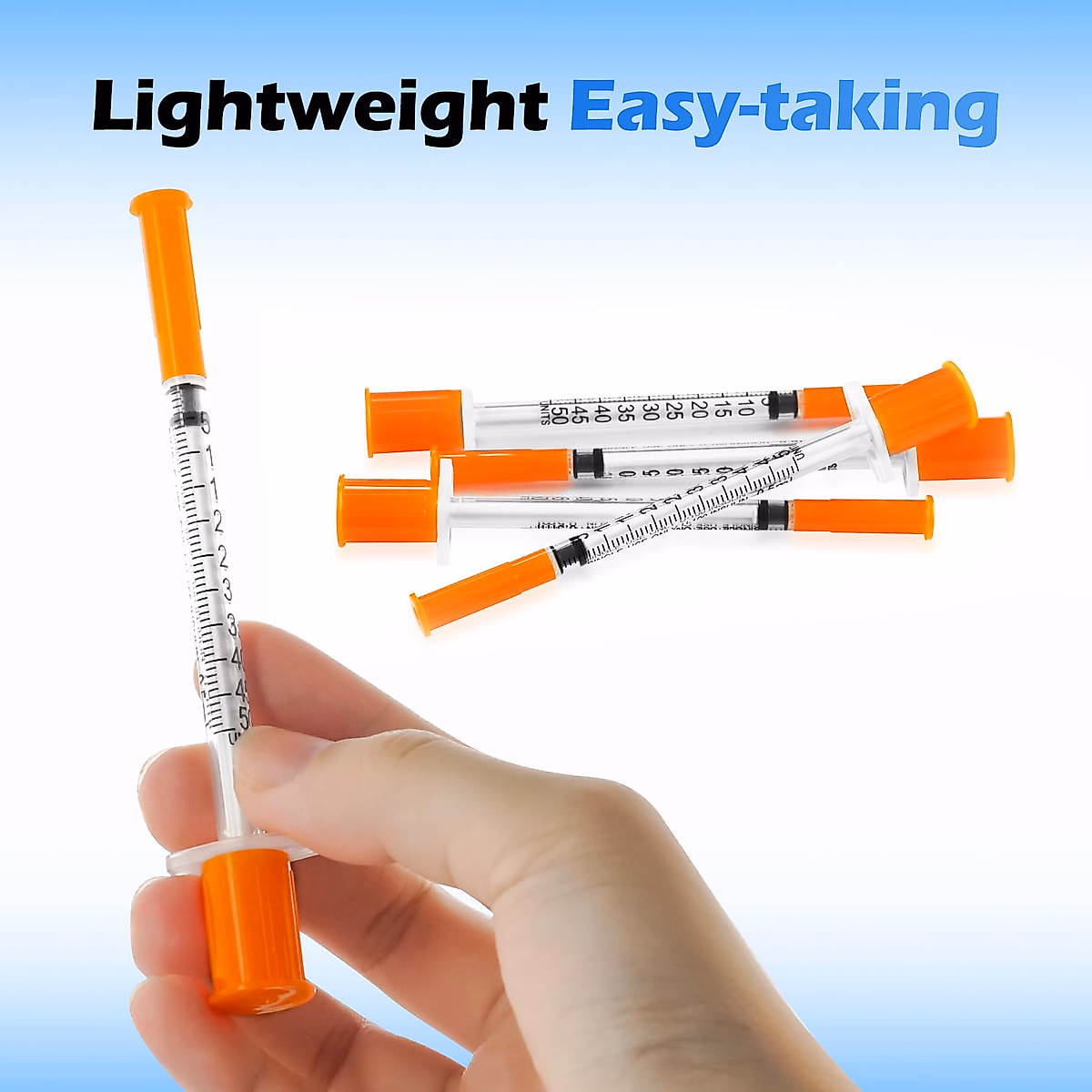 CAILOS 0.5ml 30 Gauge Syringes 0.5cc 5/16 Inch 8mm Lab Disposable Supplies for Refilling or Dispensing, Pack of 100