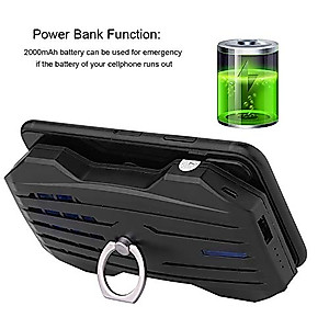 BTIHCEUOT Cellphone, Phone Holder Function Power Bank Function Cellphone Cooling Fan Firmly Absorb Phone Cooling Fan Functio for All 4-6 Popularity(black)