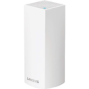 Linksys WHW0301 Velop Intelligent Mesh WiFi System: AC2200 Tri-Band Wi-Fi Router, Wireless Network for Full-Speed Home Coverage (White, 1-Pack)