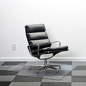 Azadx Chair Mat for Carpet Floor Office Chair Mat for Low, Standard and No Pile Carpeted Floors Plastic Desk Chair Mat on Carpet for Easy Rolling Durable Carpet Protector Mat (30 x 48'' Lipped)