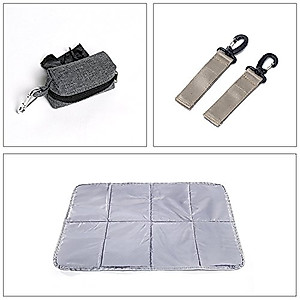 SoHo NY Diaper Backpack Bag 4Pc Chevron, Gray