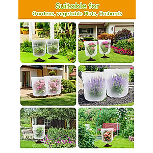 Bird Netting for Blueberry Bushes - 6Pcs Garden Netting Pest Barrier with Drawstring,Garden Plant Netting for Vegetables Fruits Tree Cicada Netting for Trees (6,32x32inch/6PACK)