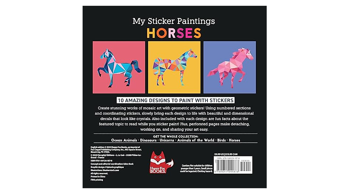 My Sticker Paintings: Horses: 10 Magnificent Paintings (Happy Fox Books ...