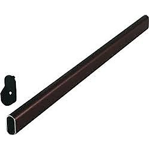 OVAL Closet Rod Matt Brass 33 Inches