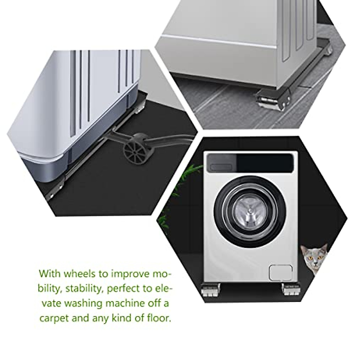 DOITOOL Furniture Washing Machine Washing Machine Roller Furniture Dolly Mobile Roller Washing Machine Base Dolly Extendable Appliance