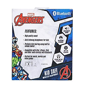 Tech2Go Marvel Avengers Kids Safe Headphones with Built in Volume Limiting Feature for Safe Listening