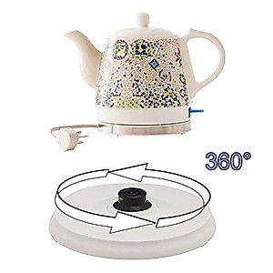 SieHam Kettles,Cordless Teapot-Retro Jug,Water Fast for Tea, Coffee,Oatmeal-Removable Base,Boil Dry Protection 1L 1200W
