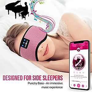MUSICOZY Sleep Headphones Breathable Bluetooth 5.2 Headband 3D Sleeping Headphones, Wireless Eye Mask Sleep Earbuds for Side Sleeper Women Office Air Travel Cool Tech Gadgets Unique Gifts 2 Packs