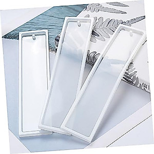 VILLCASE 6pcs Bookmark Mold Hand Mold Tray Mold Resin Bookmark DIY Bookmark White Bookmark Making Molds Bookmark Molds Resin Molds Silicone Bookmark Molds for Resin Casting UV Epoxy Resin