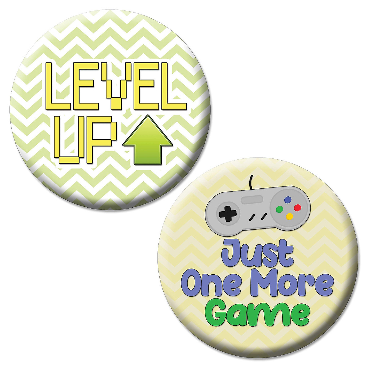 Creanoso Funny Wearable DIY Custom Design Art Button Badges - Gamer (10-Pack) - Stocking Stuffers Premium Quality Gift Ideas for Children, Teens, & Adults - Corporate Giveaways & Party Favors