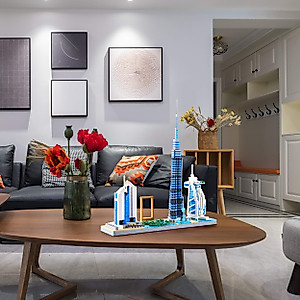 DOLBLOCK Architecture Dubai Skyline Collectible Model Building Kit Micro Mini Blocks Sets for Adults Toy Present Model Kit for Kids, 2545 Pieces