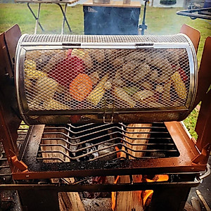 ROTO-Q 360 Rotisserie Tumble Basket Accessory: Enhance Your Grilling Experience! (Compatible Only with ROTO-Q Rotisserie Machine) Grilling Wings & Roasting Coffee Beans