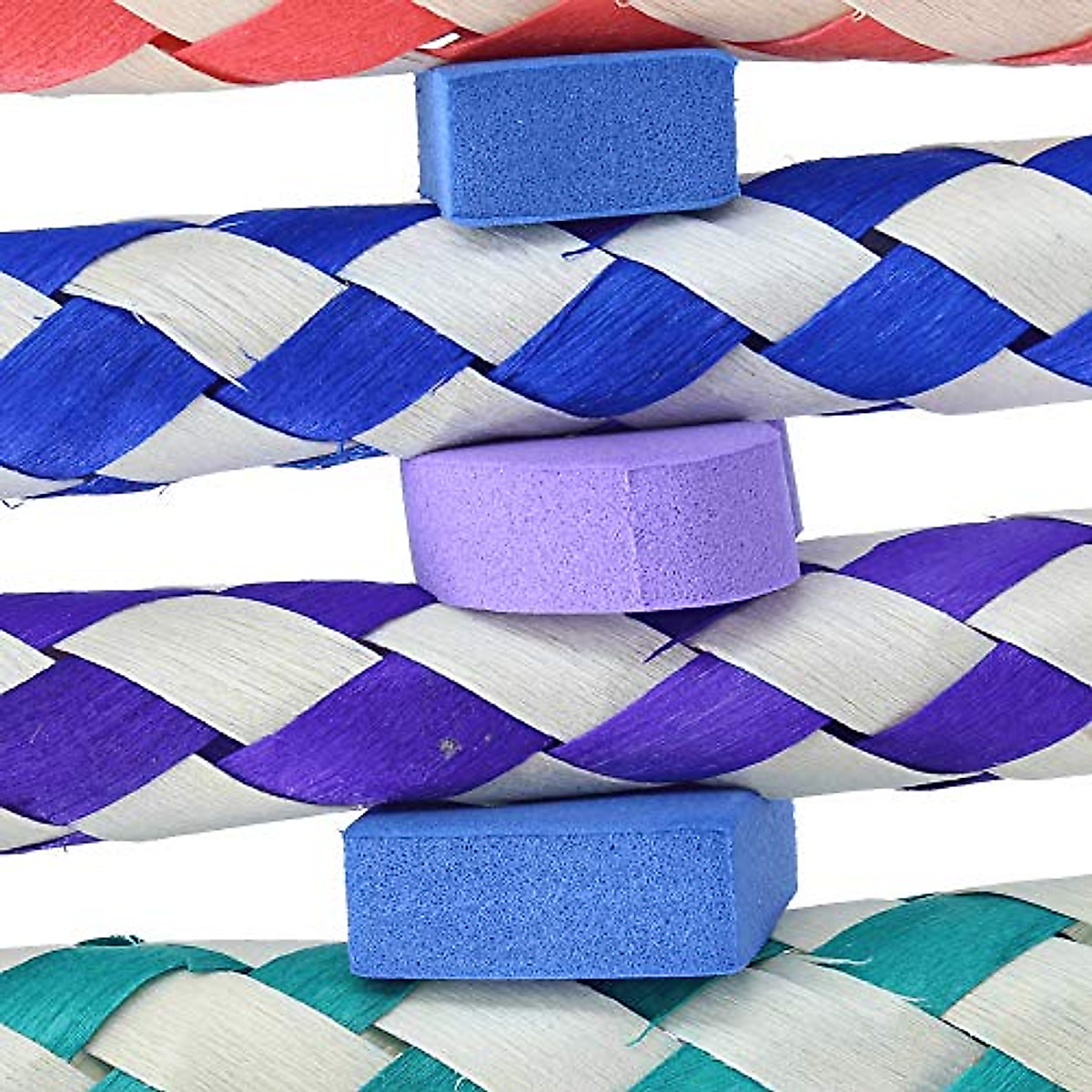 Bonka Bird Toys 1243 Foamy Delight Shredding Colorful Parrot Parrotlet Quaker Cockatoo Budgie