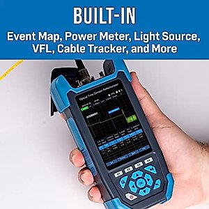 JONARD TOOLS OTDR-1000 Multi-Function OTDR with OTDR, Event Map, Power Meter, Light Source, VFL, Network Cable Tester, and More, Black