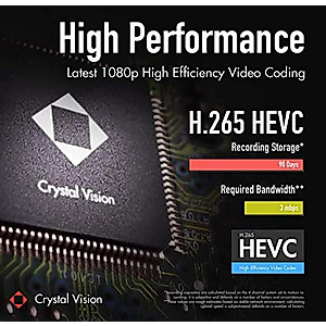 (2024 Upgraded Ver.) [8CH] Crystal Vision CVT808A-61C 1080P Full HD Wireless Surveillance System, 6 x 3MP Floodlight 2 Way Audio Siren Cameras