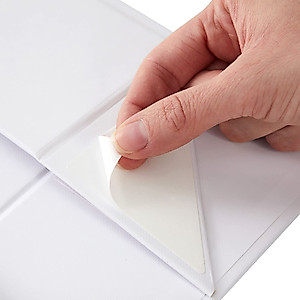 Stockroom Plus 6 Pack Proposal Boxes with Lid for Groomsmen, Bridesmaid, 9.5 x 9.5 x 3.5 Inch Square Glossy White Magnetic Gift Box for Parties, Retail