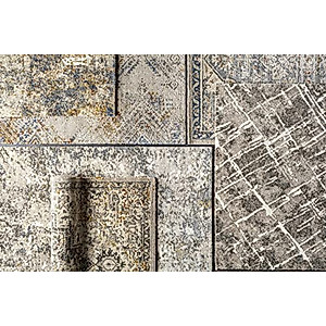 Hauteloom Chesnee Living Room, Bedroom Area Rug - Updated Traditional - High Pile - Blue, Yellow - 7'10"