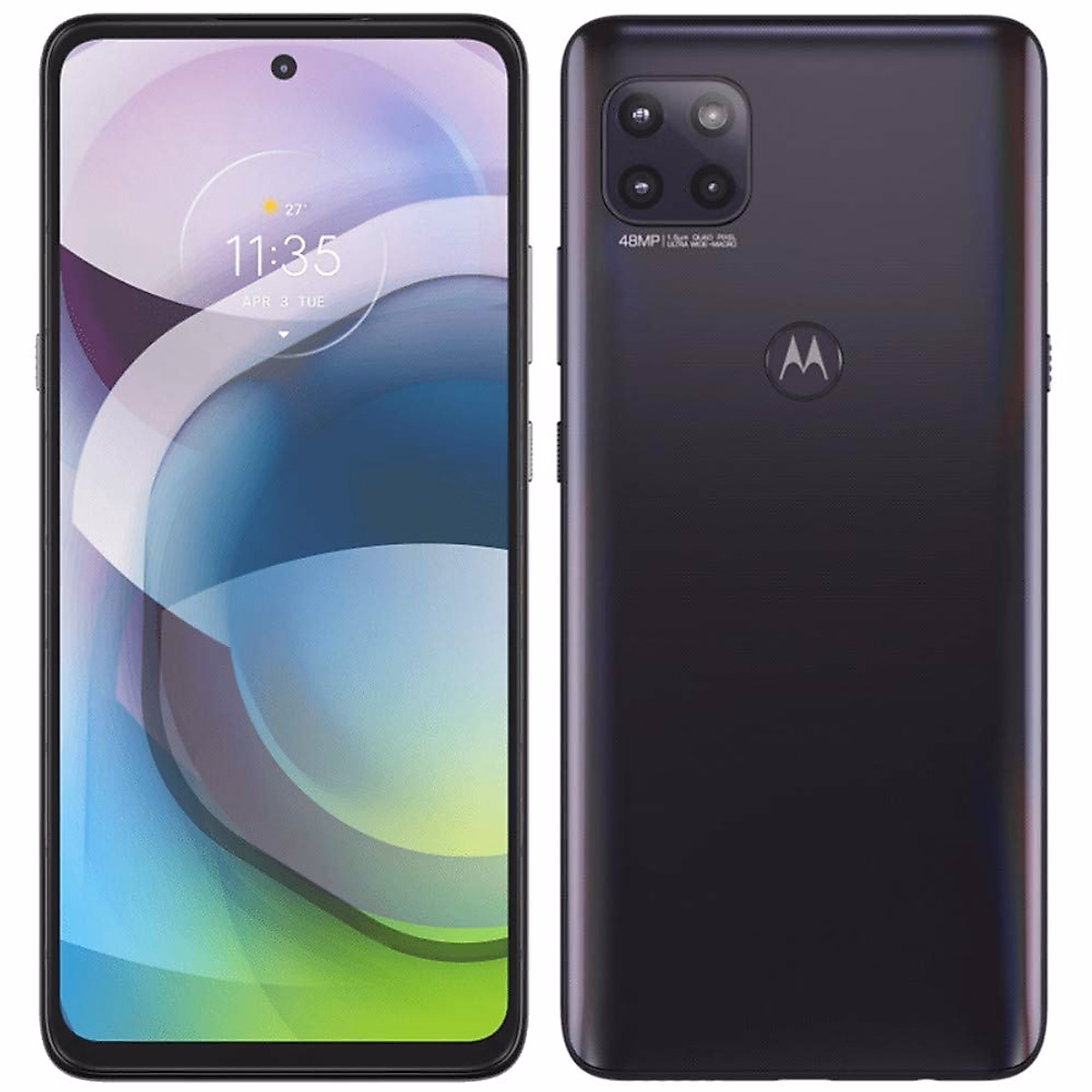 Motorola One 5G Ace 2021 (128GB, 6GB) 6.7", Snapdragon 750G, 5000mAh Battery, US 5G / Global 4G LTE Fully Unlocked (Verizon, T-Mobile, AT&T, Global) XT2113-2 (64GB SD Bundle, Volcanic Gray) (Renewed)