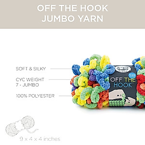 Lion Brand Yarn Off the Hook Yarn, Bulky No-Needle Craft Yarn for Crocheting, Hand-Knitting Yarn, 1-Pack, Cosmic Dust