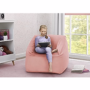 Delta Children Cozee Cube Chair, Kid Size (For Kids Up To 10 Years Old), Blossom