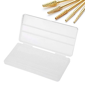 30 Holes Storage Box, Nail Art Drill Bits Storage Box Manicure Drill Bits Container Holder Display Case Organizer