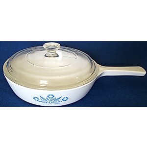 Corning Ware Blue Cornflower Skillet w/Lid P-83-B 16cm