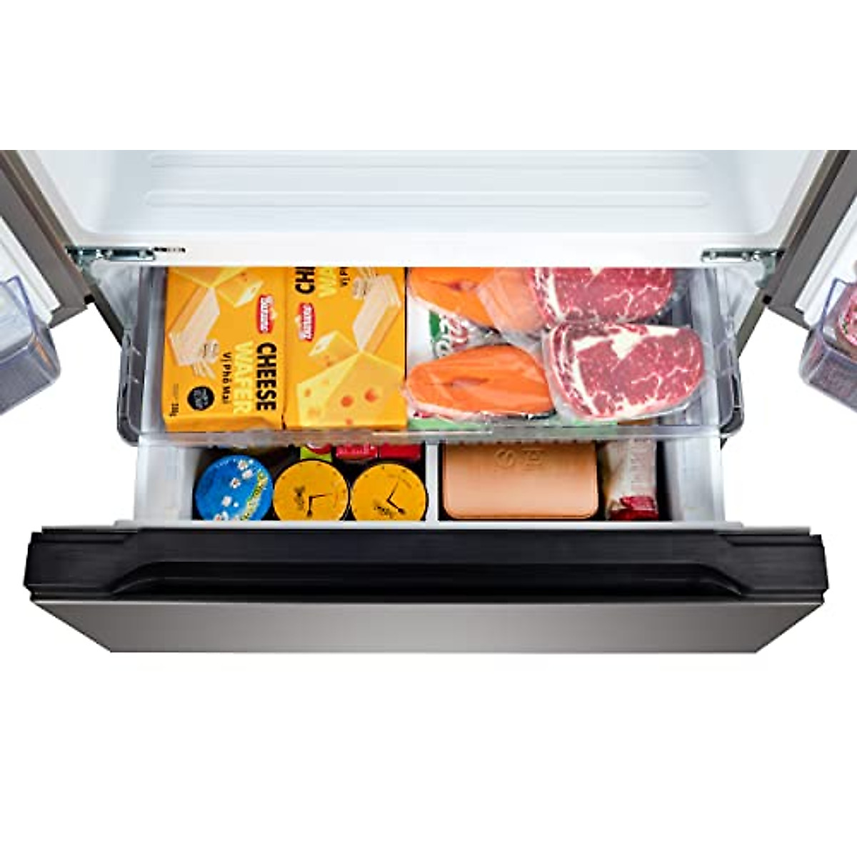 Hamilton Beach HBF1662 French Door Full Size Counter Depth Refrigerator with Freezer Drawer, 16.6 cu ft, Stainless