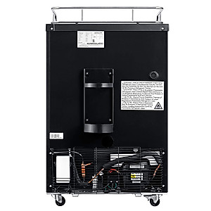 EdgeStar BR3002BL 24 Inch Wide Kegerator Conversion Refrigerator for Full Size Keg - Black
