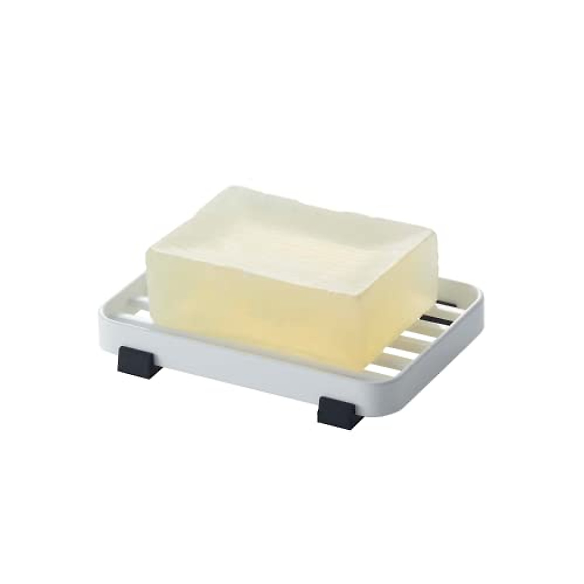 YAMAZAKI Slotted Home Tray Holder Sink | Steel | Soap Dish, One Size, White