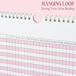 Habit Tracker Journal - Habit Tracker Calendar & Goal Tracker with Spiral Binding–Undated Weekly and Monthly Habit Tracker Planner to Boost Productivity with Habits Goals, 12Months, 8.5"x11” Pink