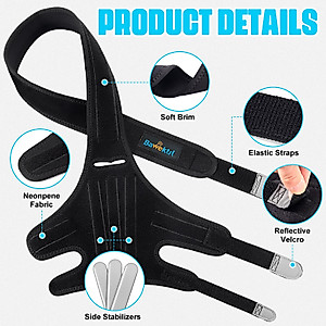 Dog ACL Brace for Luxating Patella Back Leg, Adjustable Dog Rear Leg Brace Support for Joint Pain Muscle Sore Knee Cap Dislocation,Stifle Brace with Side Stabilizers