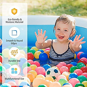 Goplus Inflatable Swimming Pool, 120” X 72” X 22” Full-Sized Family Kiddie Blow up Pool w/3 Air Chambers, Thickened Lounge Pool for Adults, Kids, Baby, Garden, Backyard , Summer Water Party, Ages 3+