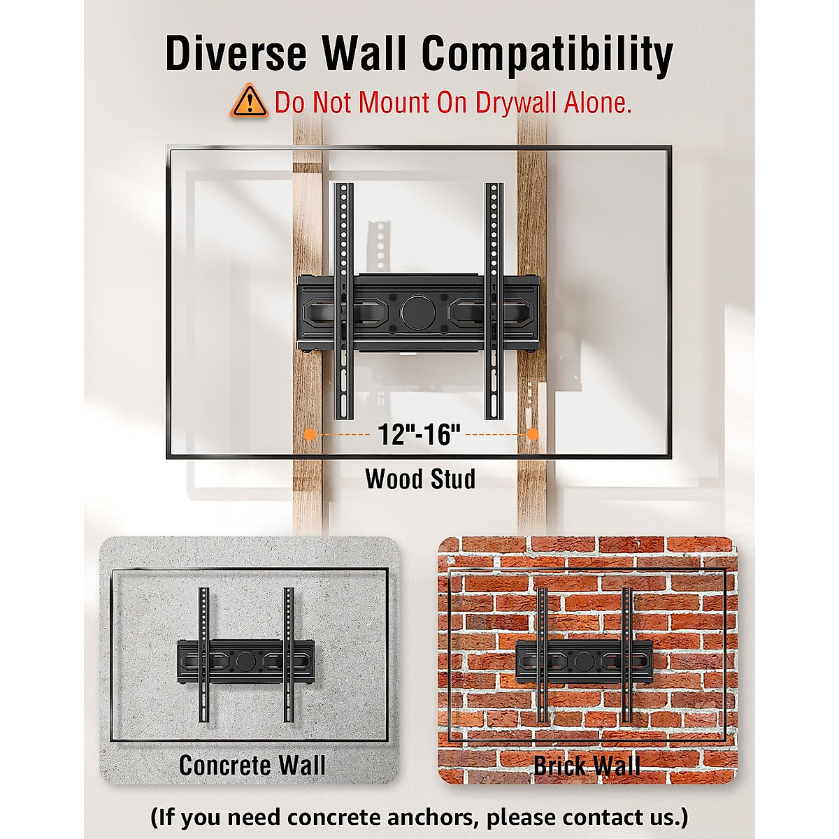 ELIVED Full Motion TV Mount TV Wall Mount Swivel and Tilt for Most 26-55 Inch TVs, Wall Mount TV Bracket with Dual Articulating Arms, Max VESA 400x400, 88 lbs. Loading, 16" Studs