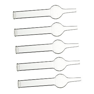ULTECHNOVO 5pcs Experiment Equipment Small Test Tube Sample Tube Gas Drying Tube Glass Drying Tubes Single-Ball Glass Drying Tubes Glass Single-Ball Drying Tubes Candy Toolkit