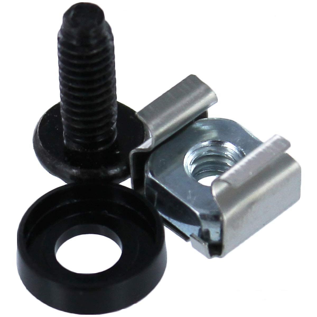 NavePoint M5 Cage Nuts and Screws for Server Shelves Cabinets - 100 Pk Rack Mount