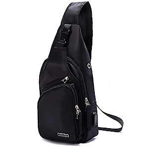 Sling Bag Sling Backpack Crossbody Backpack Chest Shoulder Bag USB Charger Port