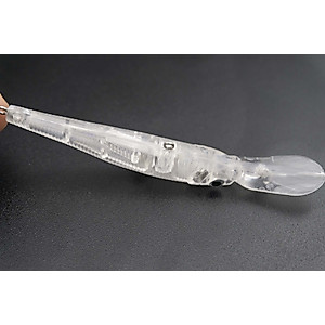 Free Eye 20PCS Unpainted Fishing Blanks Crankbait 9.6cm 4.77g topwater Artificial Bait Fishing Lures Blank Minnowbait Hard unpainted Artificial Bait Bodies DIY Fishing Tackle Spoons