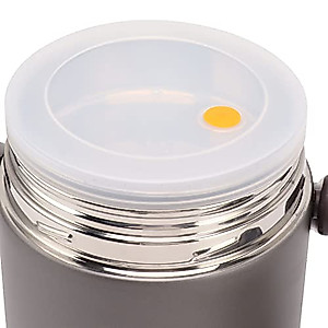Oumefar Insulation Vacuum Food Jar, Safe Insulated Food Container Large Capacity 2L Dark Gray High Density for School
