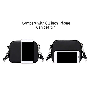 NOTAG Small Nylon Crossbody Bags for Women Travel Purses Waterproof Messenger Shoulder Bags (Black)